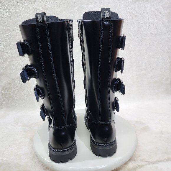 Demonia | Shoes | Demonia Riot8bk 18 Eyelet Unisex Steel Toe Knee Boot ...